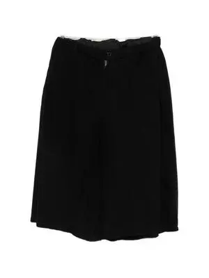 Yohji Yamamoto Elasticated-waistband Shorts - Black