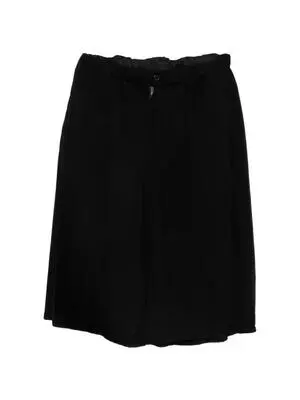 Yohji Yamamoto Elasticated-waistband Shorts - Black