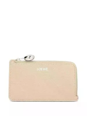 Loewe Pebble Coin Cardholder In Pebble Grained Calfskin - Neutrals