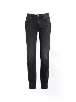 7 For All Mankind Calie Straight-leg Jeans - Black