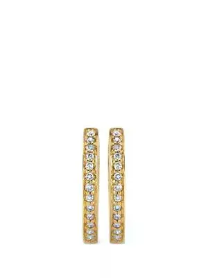 SYDNEY EVAN 14k Yellow Diamond Pavé Huggie Earrings