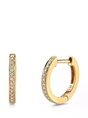 SYDNEY EVAN 14k Yellow Diamond Pavé Huggie Earrings