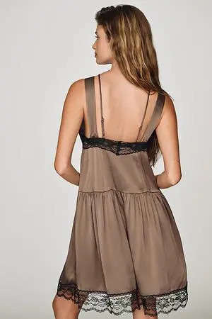 Anthropologie Lace-trim Mi Slip Dress