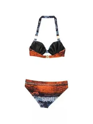 Balmain Graphic-print Halterneck Bikini