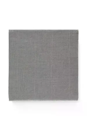 Peserico Bead-embellished Fringed Scarf - Grey
