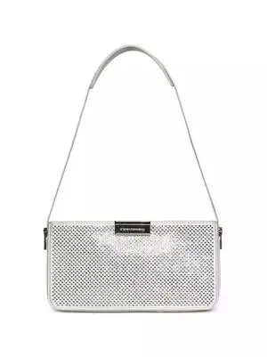 Alexander Wang Siren Crystal-embellished Shoulder Bag - Silver