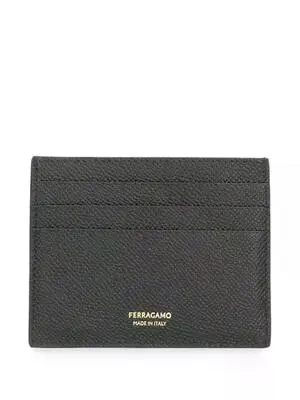 FERRAGAMO Gancini Credit Card Holder - Black
