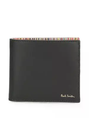 Paul Smith Leather Signature Strip Interior Billfold Wallet - Black