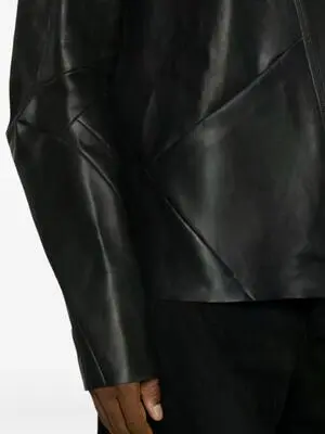LEON EMANUEL BLANCK Asymmetrical Zip Leather Jacket