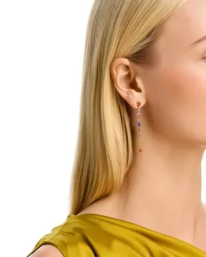 Bloomingdale'S Rainbow Sapphire Linear Drop Earrings In 14k Yellow