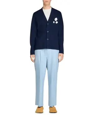 Sandro Flower Flock Cardigan Sweater