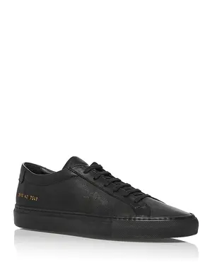 COMMON PROJECTS Achilles Premium Leather Sneakers - Black