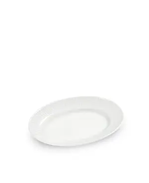 PILLIVUYT Plisse Underplate/extra Small Oval Platter - White