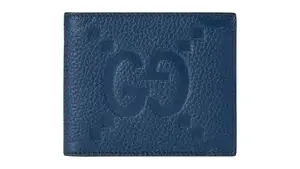 Gucci Jumbo Gg Bifold Wallet - Blue