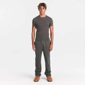 SKIMS Rib T Shirt | Green | | Cotton - Jungle