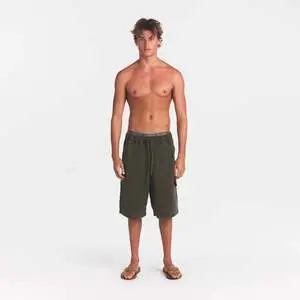 SKIMS Relaxed Cargo Short | Grey | | Woven - Jungle