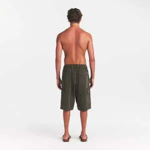 SKIMS Relaxed Cargo Short | Grey | | Woven