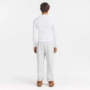 SKIMS Rib Henley | White | | Cotton
