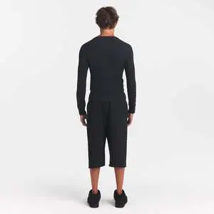 SKIMS Rib Henley | Black | Small | Cotton