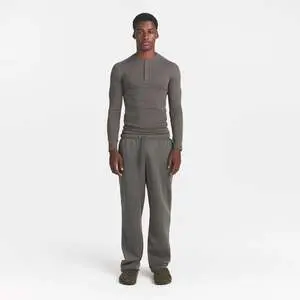SKIMS Rib Henley | Green | Large | Cotton - Jungle