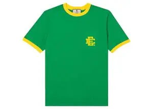 ERIC EMANUEL Ee Ringer T-shirt - Kelly Green/yellow