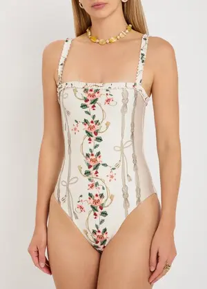 Agua Bendita Embroidered Swimsuit