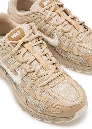 Nike P-6000 Panelled Mesh Lace-up Sneakers - Beige