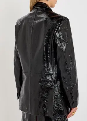 ARMARIUM Glossed Leather Blazer
