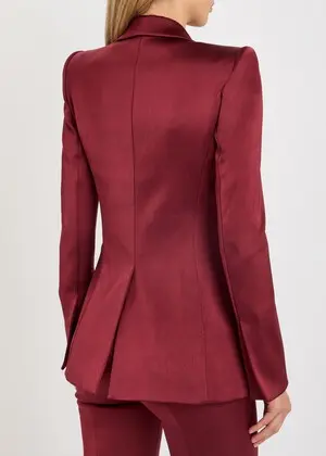 Galvan Sculpted Satin Blazer