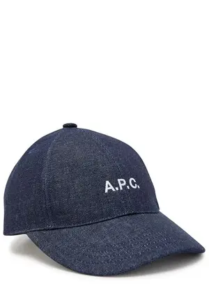 A.p.c. Casquette Charlie Logo-embroidered Canvas Cap Indigo