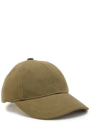 A.p.c. Casquette Charlie Logo-embroidered Canvas Cap Khaki