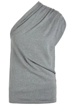 ARMARIUM Marcella One-shoulder Wool And Cashmere-blend Top - Grey