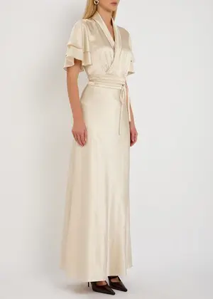 PATRICK MCDOWELL Anne Belted Silk Maxi Dress