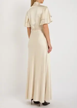PATRICK MCDOWELL Anne Belted Silk Maxi Dress