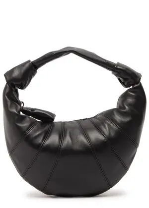 LEMAIRE Fortune Croissant Mini Leather Top Handle Bag - Black