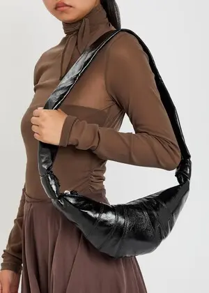 LEMAIRE Fortune Croissant Mini Leather Top Handle Bag