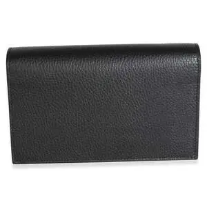 Gucci Dollar Calfskin Interlocking G Chain Wallet - Black