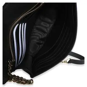 Gucci Dollar Calfskin Interlocking G Chain Wallet - Black