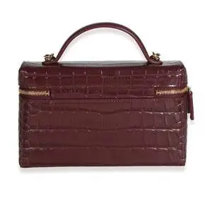Chanel Crocodile Embossed Calfskin Vanity With Chain