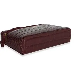 Chanel Crocodile Embossed Calfskin Vanity With Chain