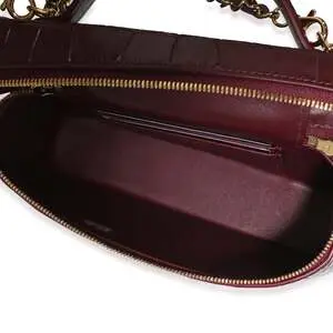 Chanel Crocodile Embossed Calfskin Vanity With Chain