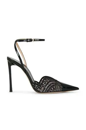 TOM FORD Patent Leather Lace Ankle Strap Pump