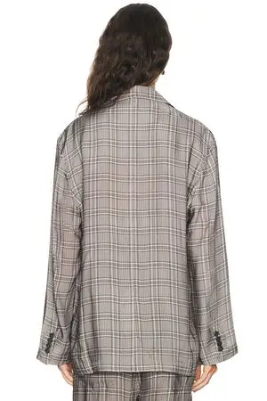 Acne Studios Junida Check Fluid Suit Jacket