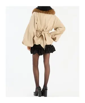 ROTATE BY BIRGER CHRISTENSEN Faux Fur Collar Jacket