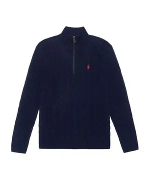 Polo Ralph Lauren Pony Embroidered Cable-knit Jumper - Navy
