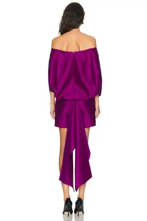 Balenciaga Off-the-shoulder Draped Dress