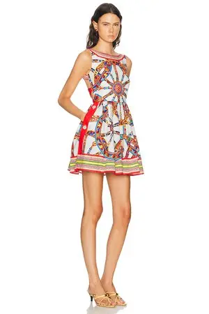 Dolce & Gabbana Heavy Poplin Carretto Print Mini Dress