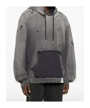 Mihara Yasuhiro Distressed Drawstring Hoodie