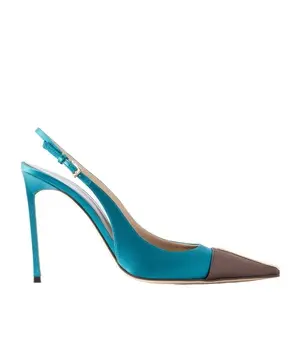 TOM FORD Crystal-embellished Satin Slingback Pumps - Blue