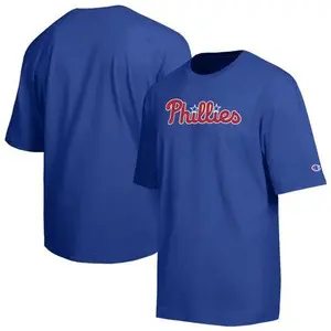 Champion Philadelphia Phillies All Star Chenille Wordmark T-shirt - Royal
